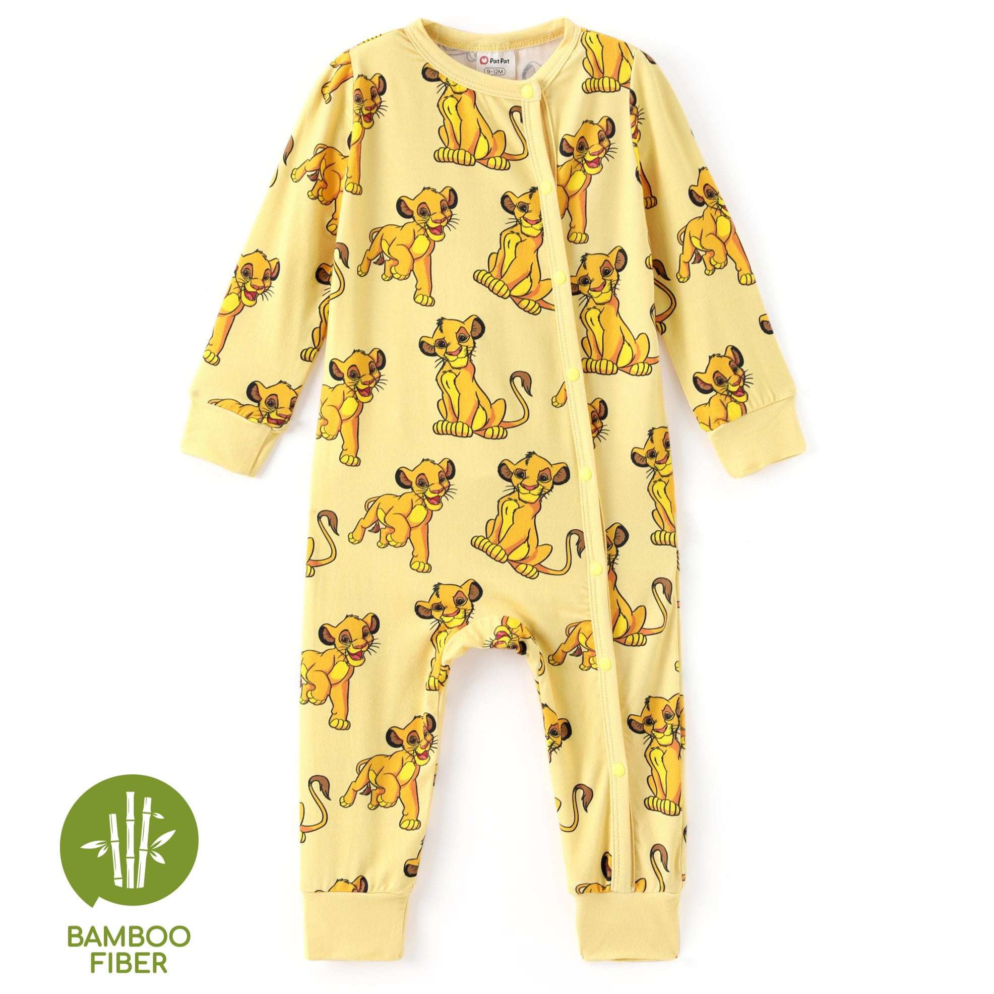 Disney Bamboo Baby Romper Lion King Simba Snap-button Jumpsuit Coverall ...