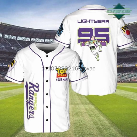 Disney Baseball Jersey For Men Buzz Lightyear Baseball Jersey Toy Story ...