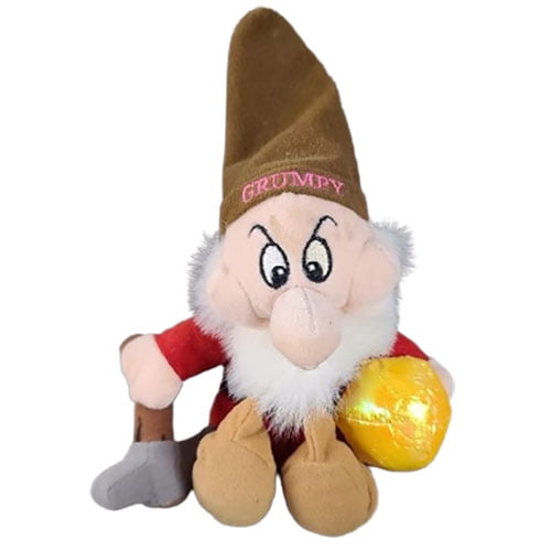 Disney Bean Bag Plush - GRUMPY W/ STONE & PICKAXE (Snow White & the ...