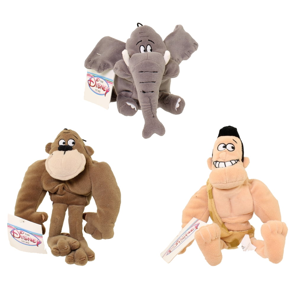 Disney Bean Bag Plush - SET OF 3 George of the Jungle (APE,SHEP,GEORGE ...