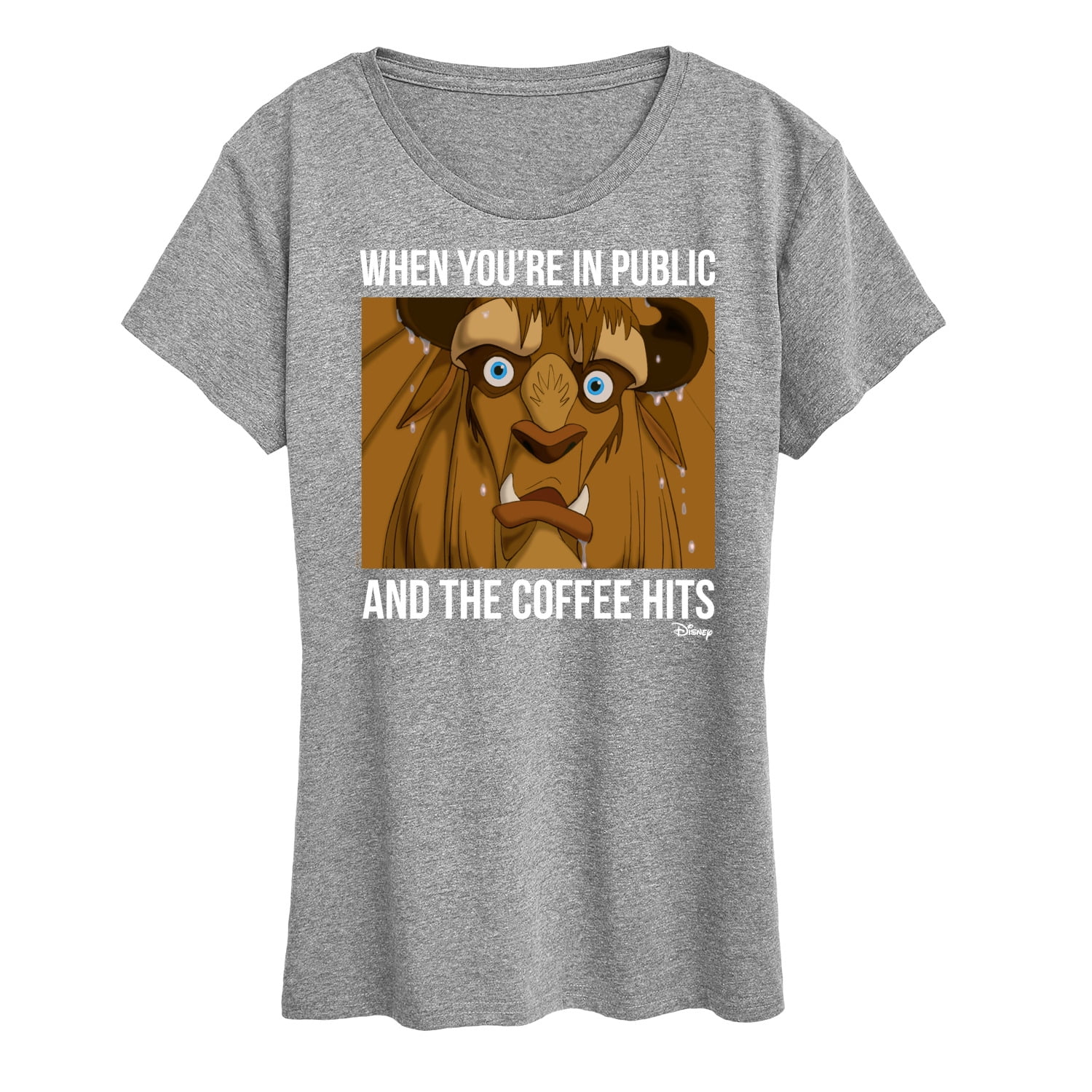 Disney - Beast When The Coffee Hits - Women's Short Sleeve Graphic T ...