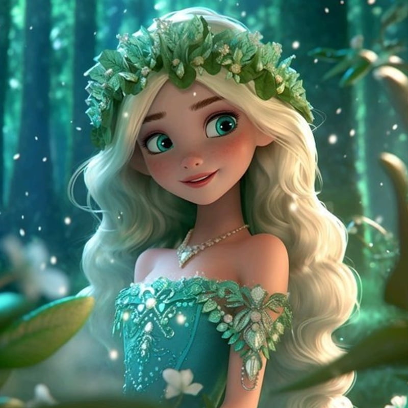 Disney Beautiful Cartoon Princesses Elsa And Rapunzel Belle Princess ...