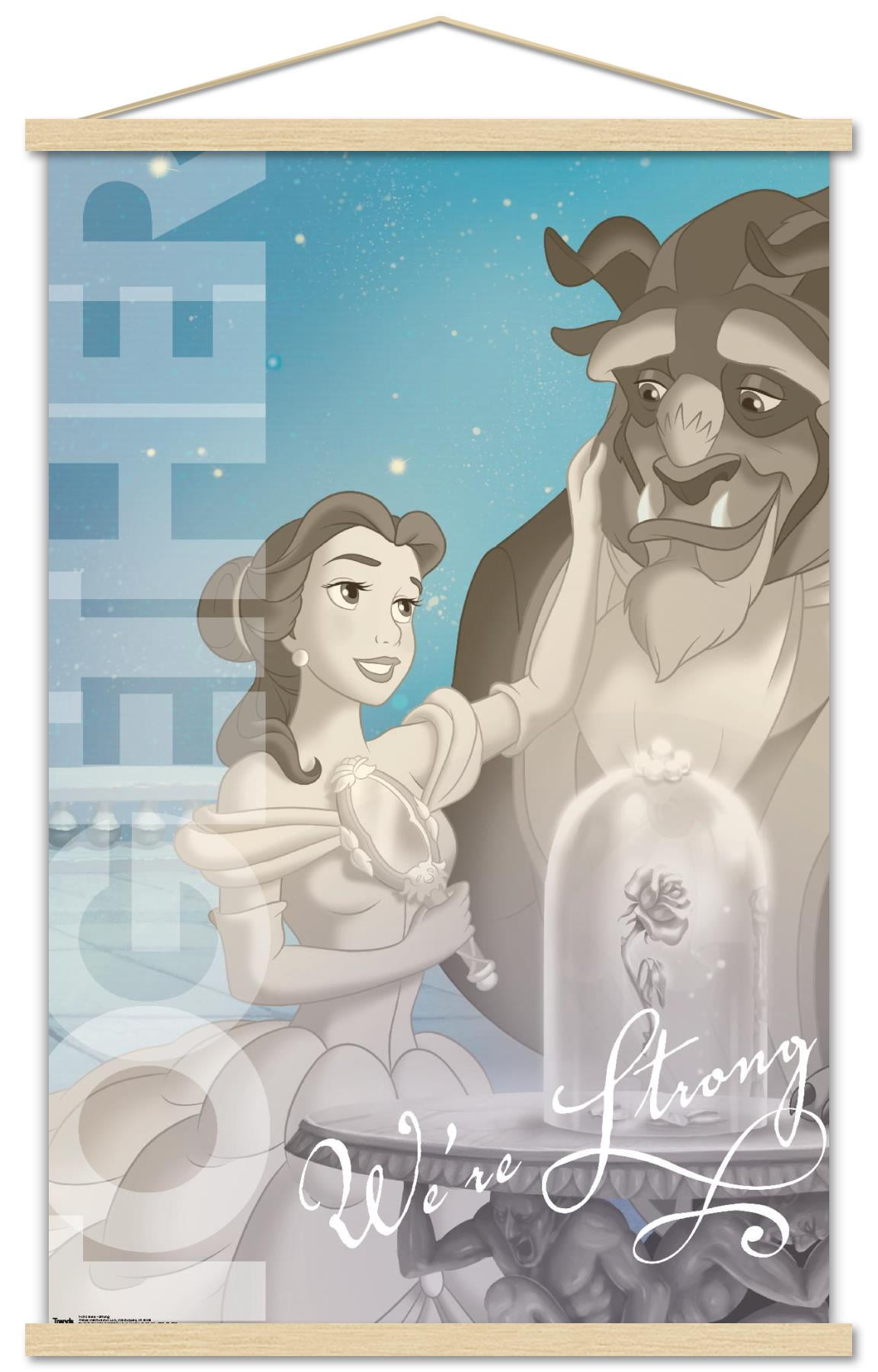 Disney Beauty And The Beast - Belle - Strong Wall Poster with Wooden ...