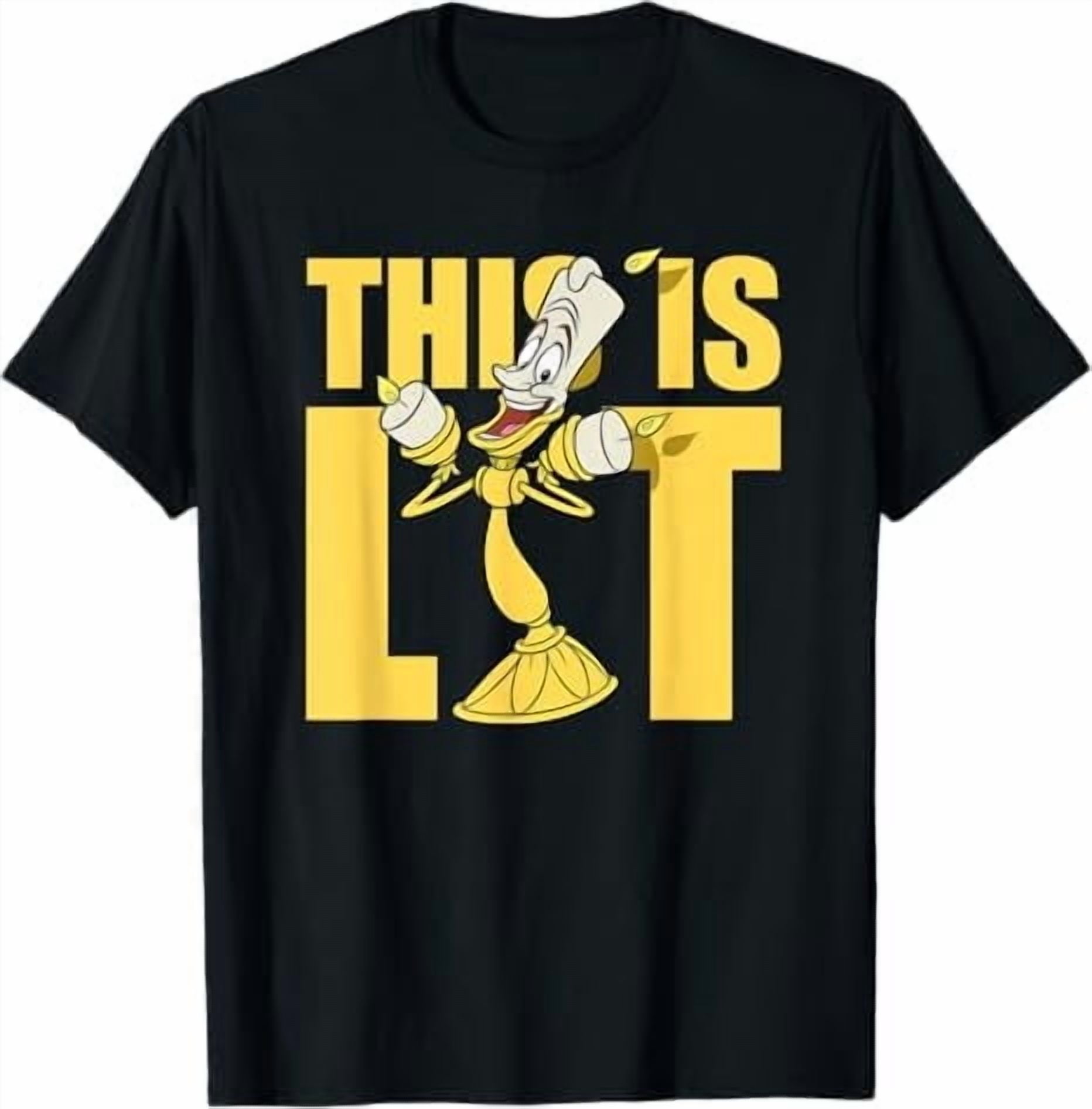 Disney Beauty And The Beast Lumiere This Is Lit T-Shirt - Walmart.com