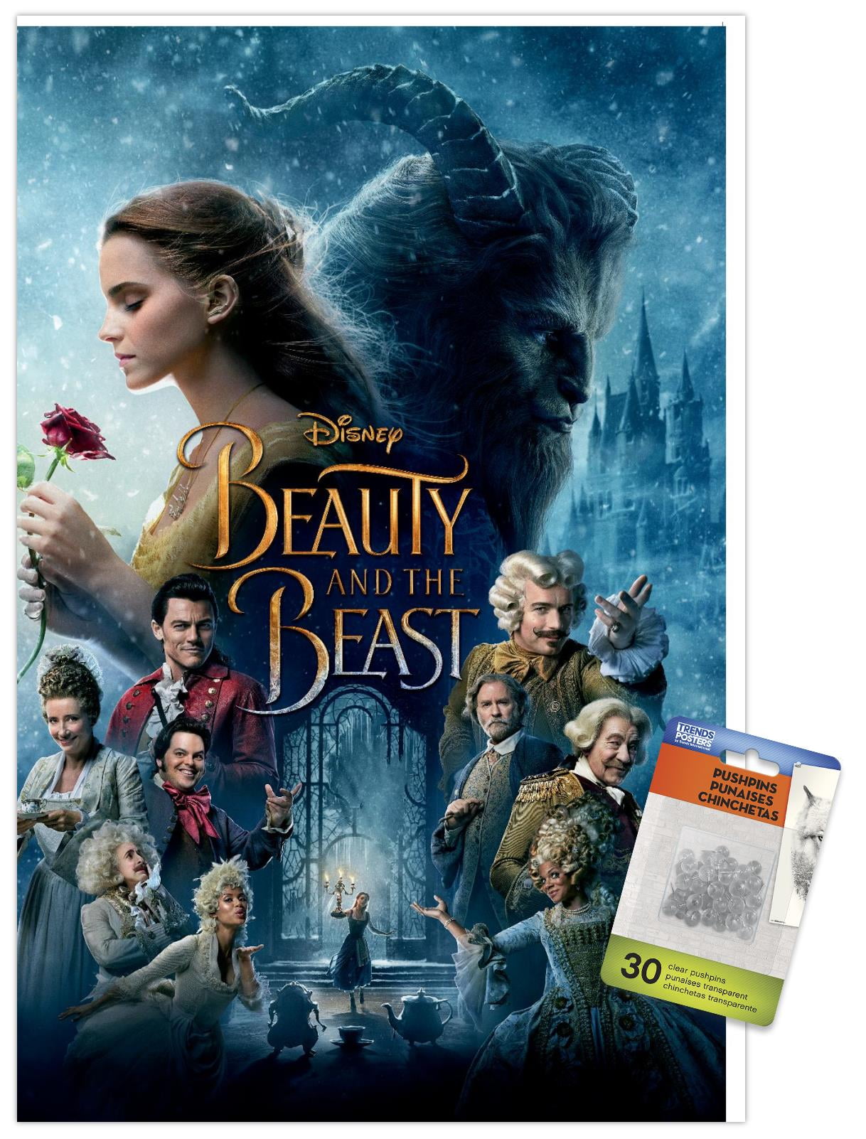 Disney Beauty And The Beast - One Sheet Wall Poster with Push Pins, 14. ...