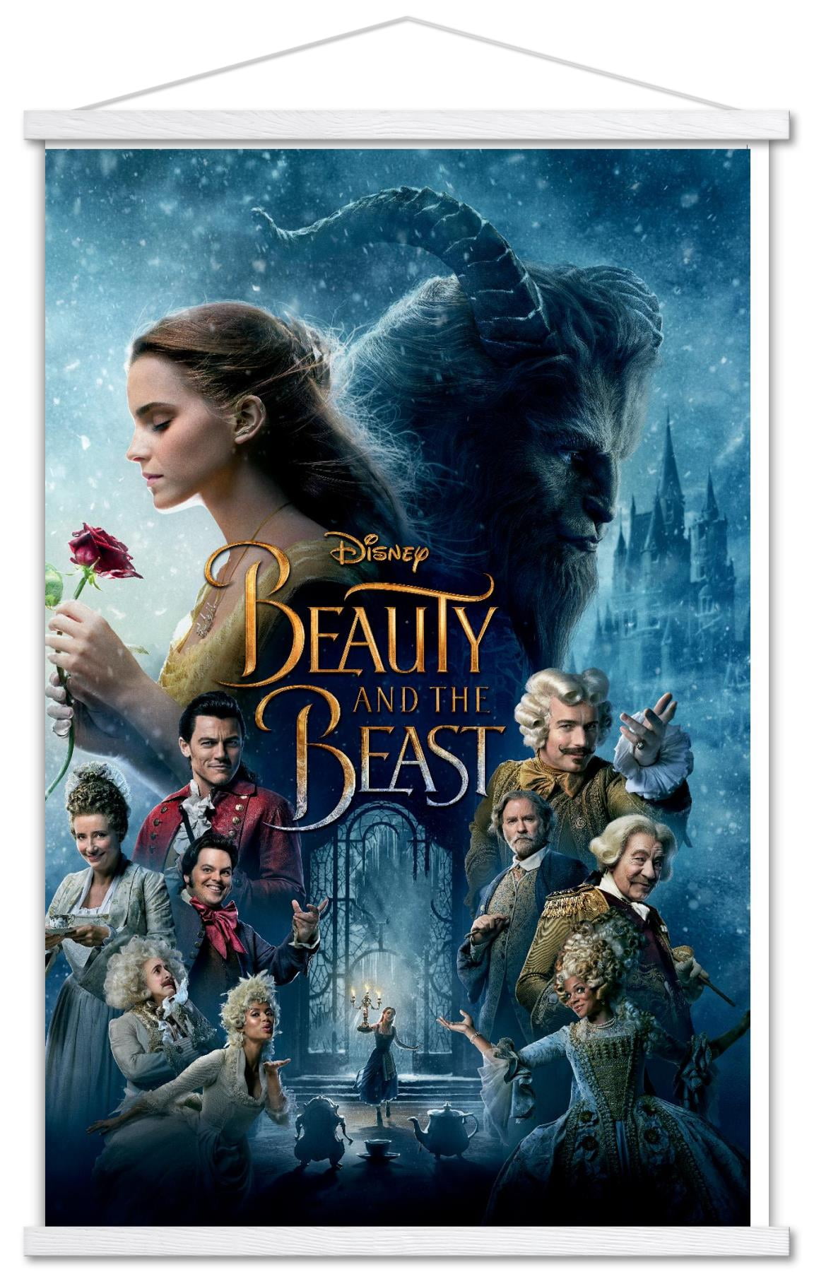 Disney Beauty And The Beast - One Sheet Wall Poster with Wooden ...