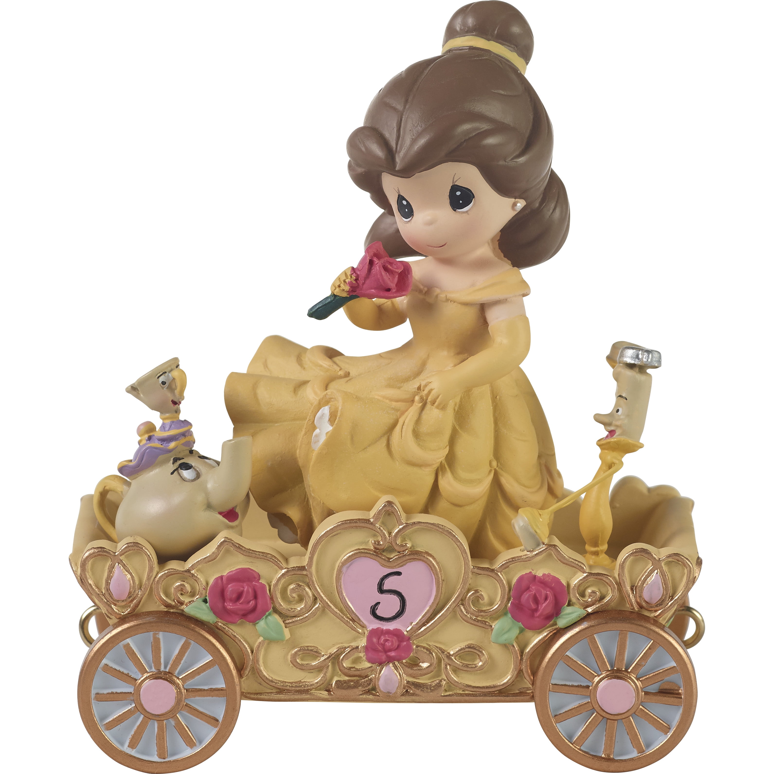 Precious Moments Disney Princess Belle Age 5 Birthday Parade Resin ...