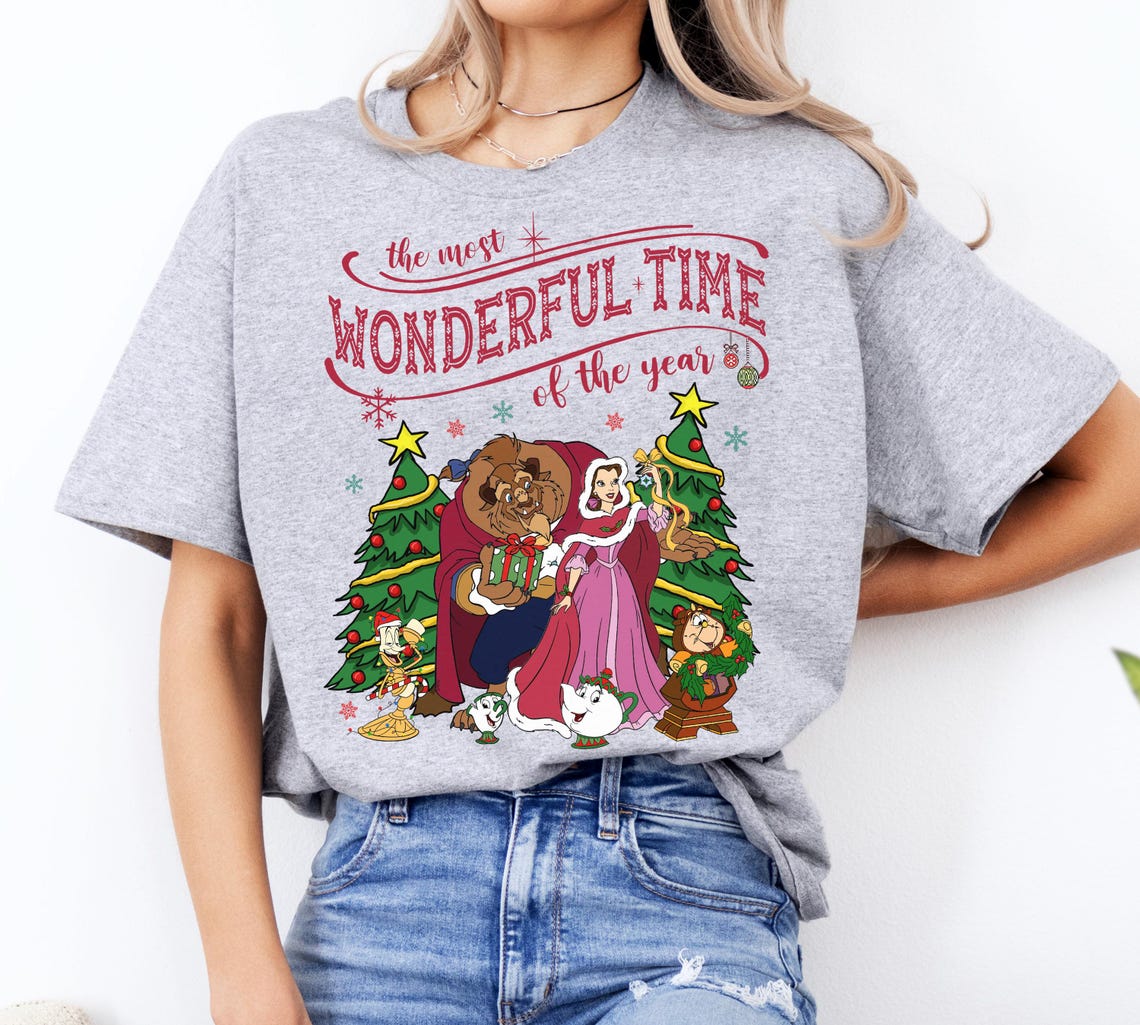Disney Beauty and The Beast Christmas Lights Most Wonderful Time Xmas ...
