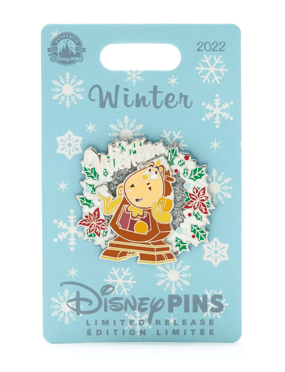 Disney Beauty and the Beast Cogsworth Winter Limited Release Pin New ...