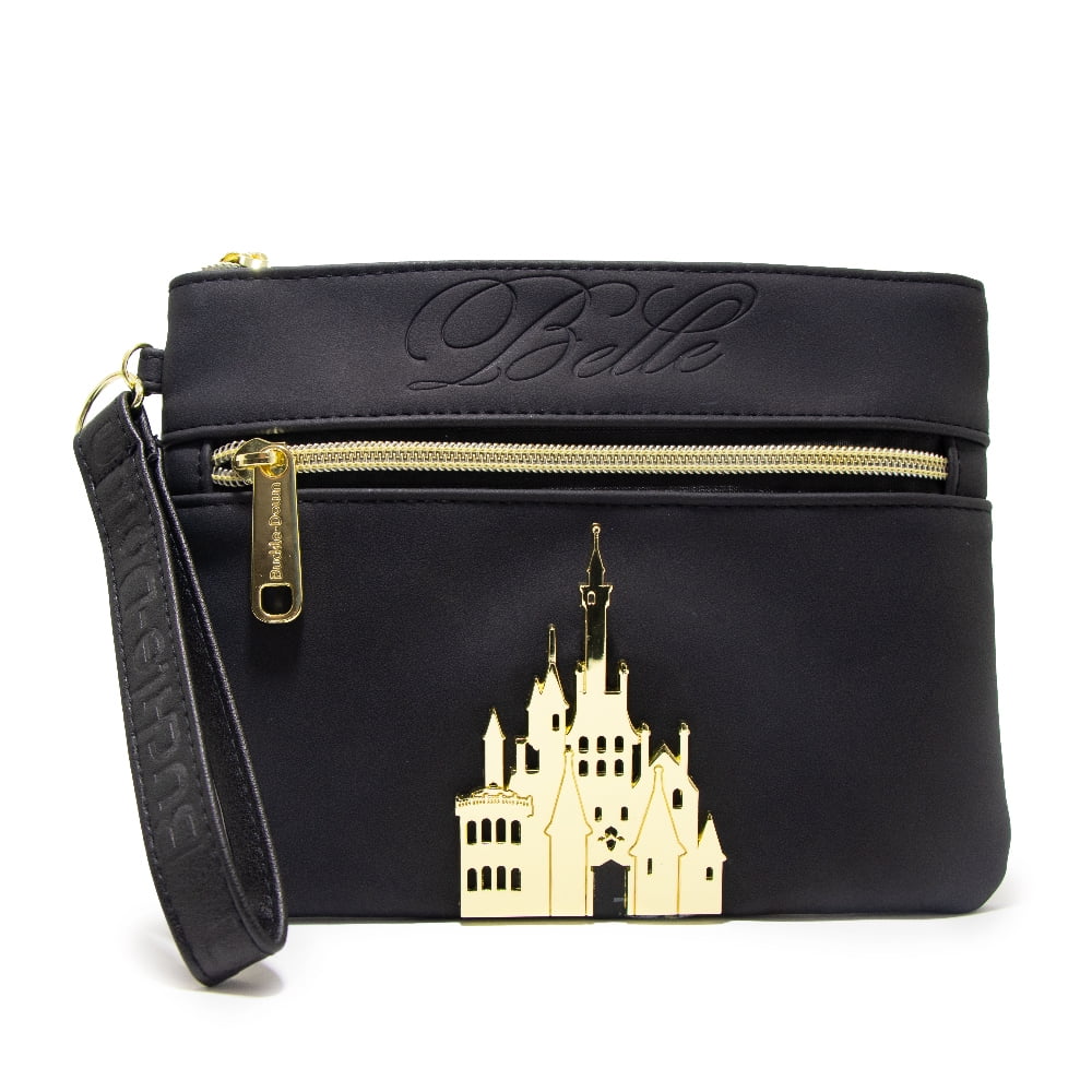 Disney Wallet, Double Pocket Wristlet, Belle Script Debossed, Castle ...
