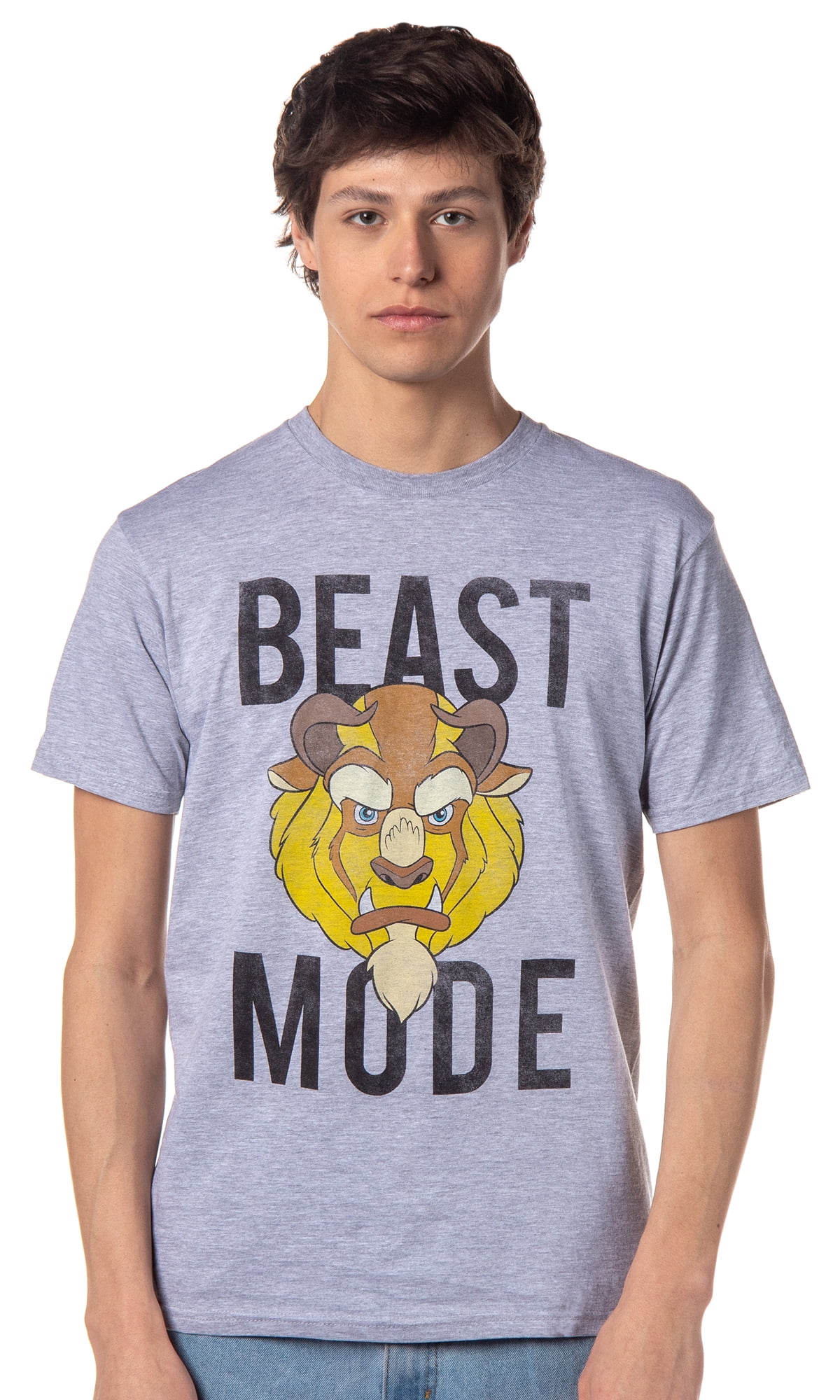 Disney Beauty and the Beast Movie Men's BEAST MODE Graphic T-shirt ...
