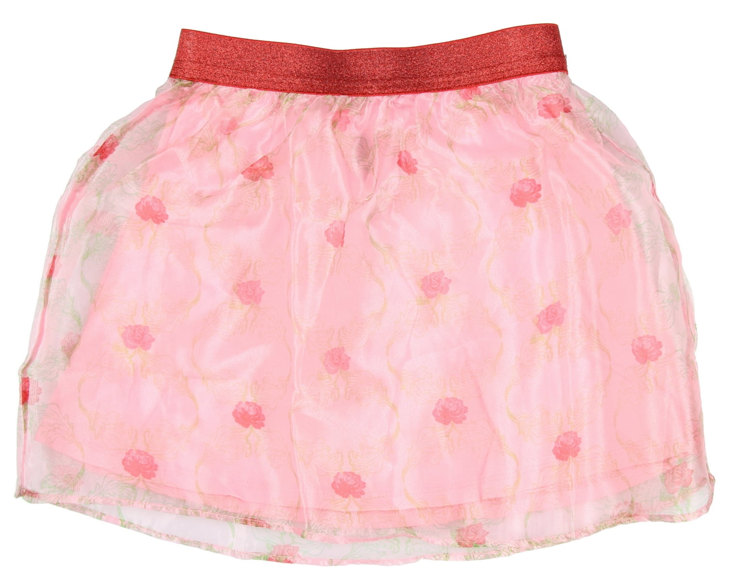 Disney Beauty and the Beast Rose Vine Roller Print Skirt Juniors Size ...