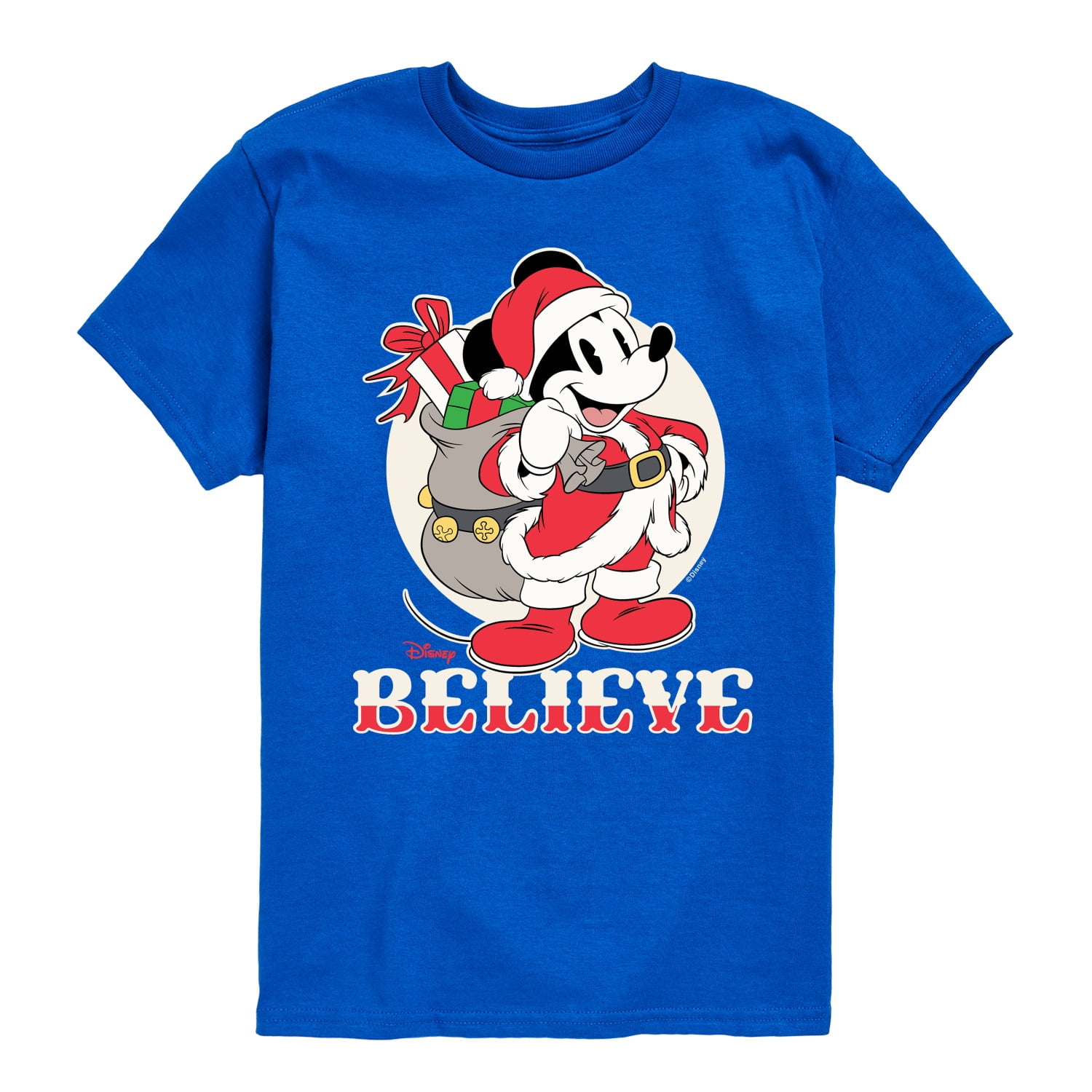 Disney - Believe Santa Mickey Christmas - Toddler & Youth Short Sleeve ...