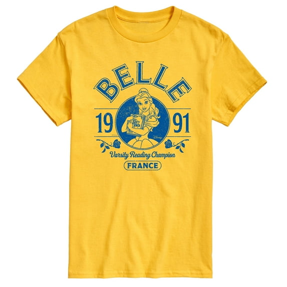 Disney - Belle Collegiate - Men's Short Sleeve Graphic T-Shirt ...