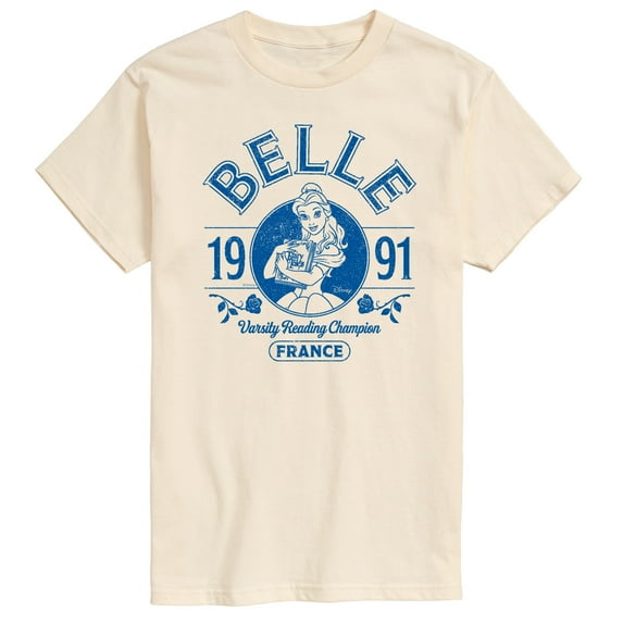 Disney - Belle Collegiate - Men's Short Sleeve Graphic T-Shirt ...
