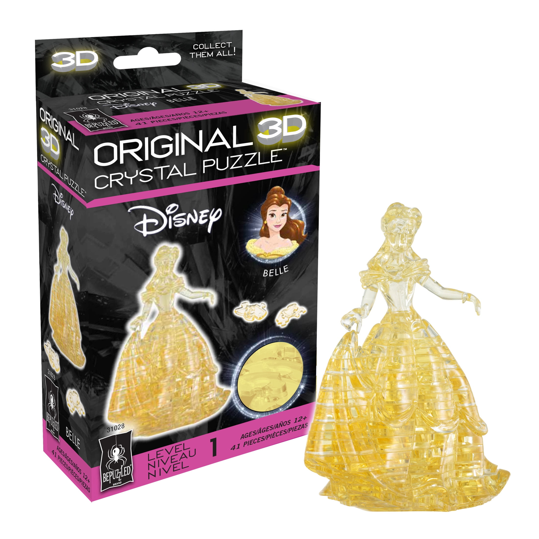 Disney Belle Original 3D Crystal Puzzle from BePuzzled, Ages 12 and Up ...