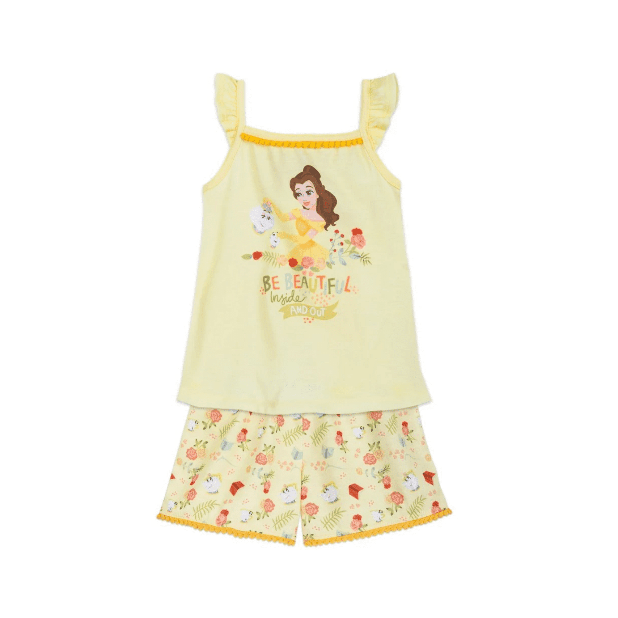 Disney Belle Shorts Set for Girls Cute Beauty and the Beast Sleepwear ...