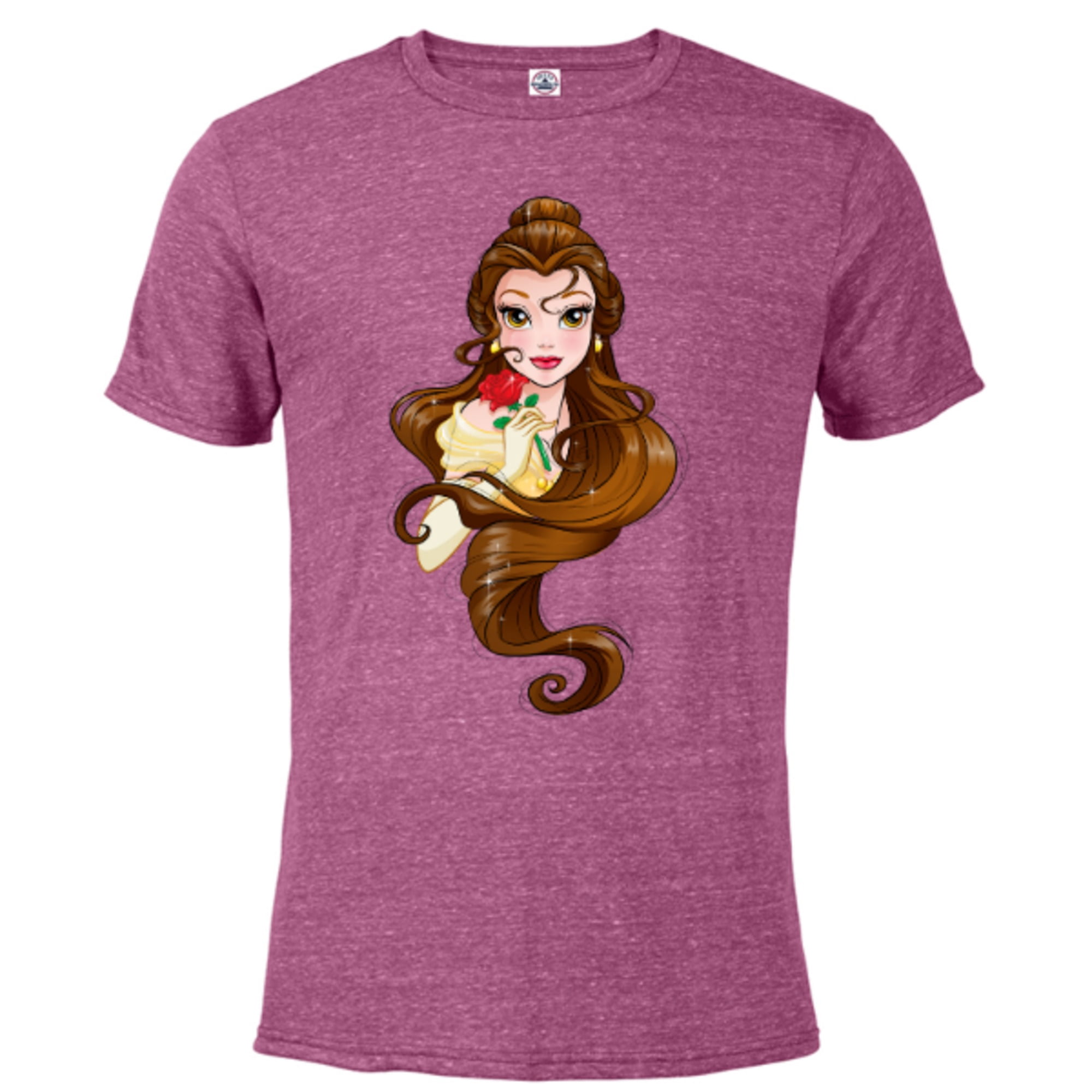 Disney Belle T-Shirt- Short Sleeve Blended T-Shirt for Adults ...