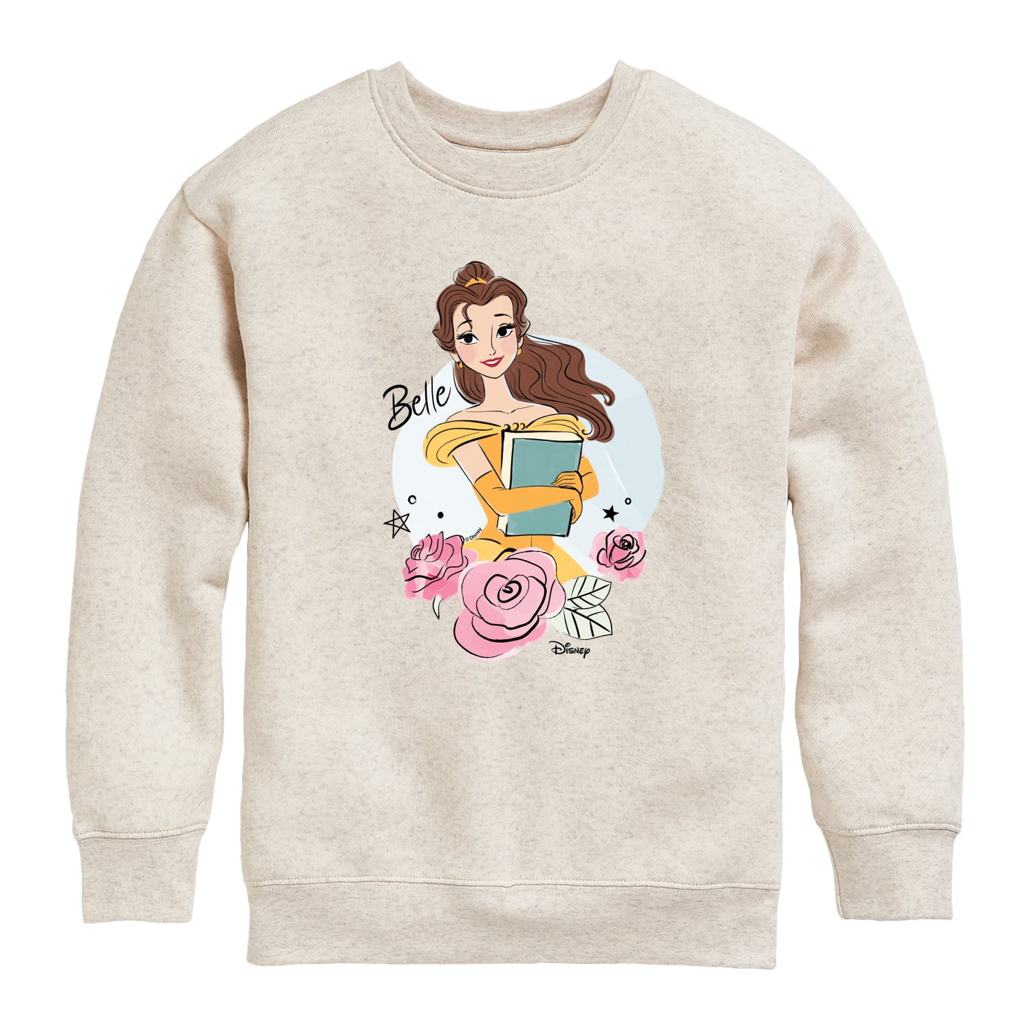 Disney - Belle With Flowers - Toddler & Youth Crewneck Fleece ...