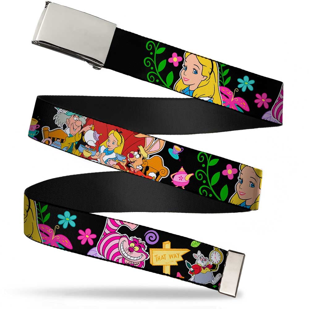 Disney Belt, Flip Web Belt Alices Encounters In Wonderland, 1.5 Inch ...