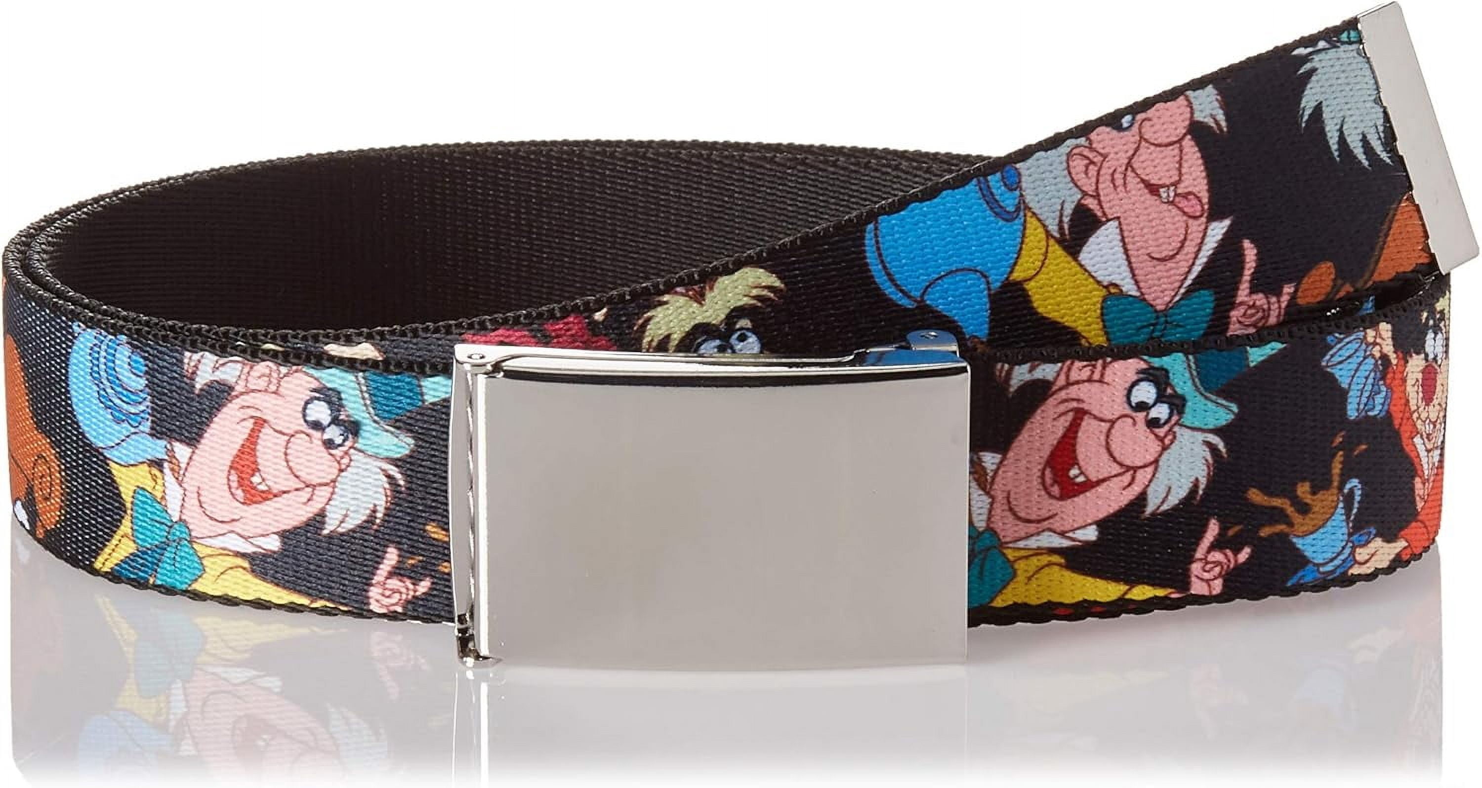 Disney Belt, Flip Web Belt Mad Hatters Tea Party Poses, 1.25 Inch Wide ...