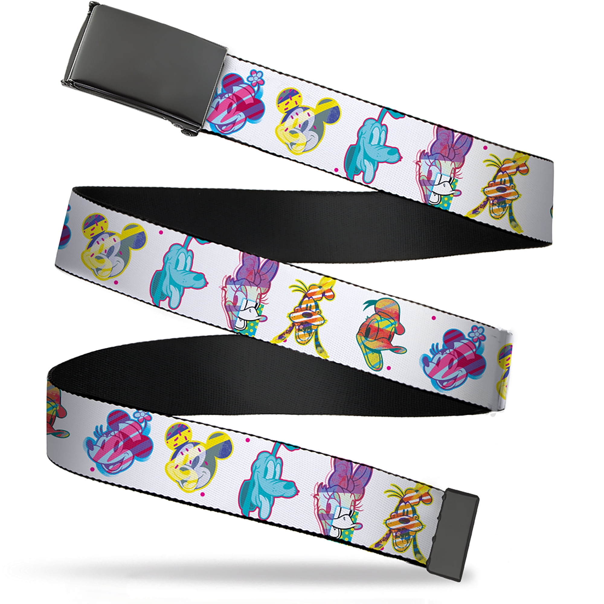 Disney Belt, Flip Web Belt Mickey and Friends Sensational 6 Expressions ...
