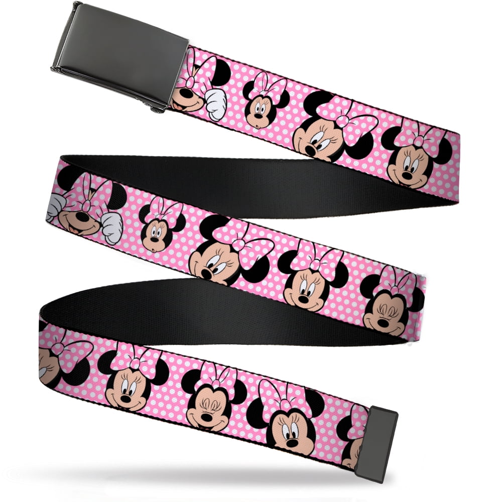 Disney Belt, Flip Web Belt Minnie Mouse Expressions Polka Dot Pink ...