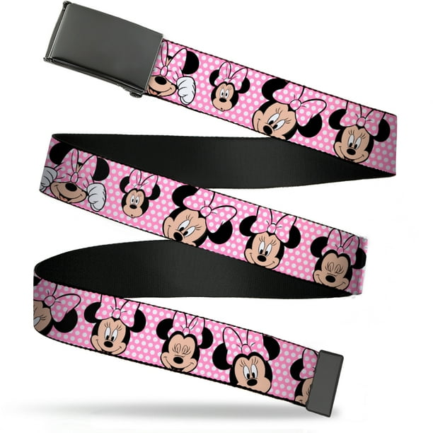 Disney Belt, Flip Web Belt Minnie Mouse Expressions Polka Dot Pink ...
