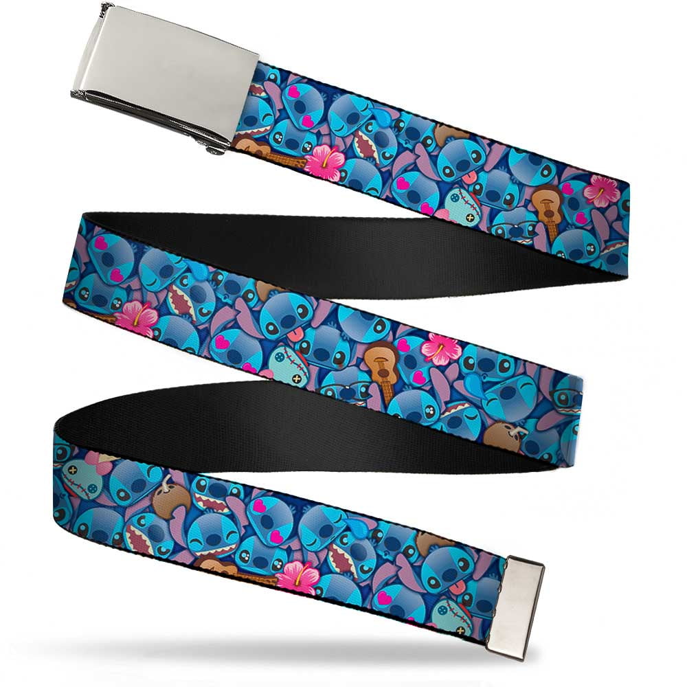Disney Belt, Flip Web Belt Stitch Expressions Hibiscus Flower Ukulele ...