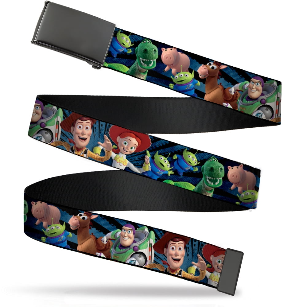 Disney Belt, Flip Web Belt Toy Story Characters Running Denim Rays, 1.5 ...