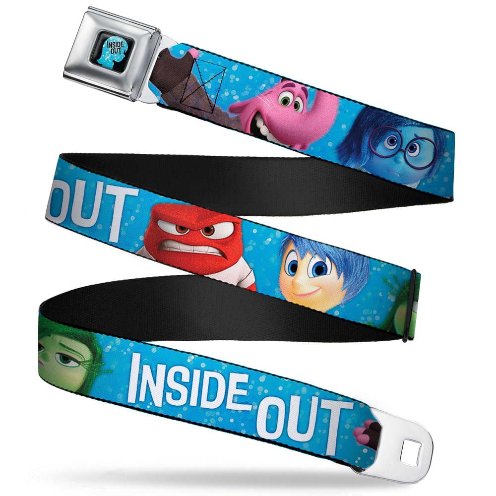 Disney Belt, Seatbelt Buckle Belt, Inside Out Character Pose Sparkle ...