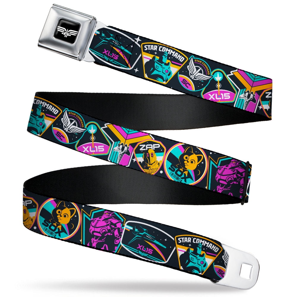 Disney Belt, Seatbelt Buckle Belt, Lightyear Mission Patches Collage ...