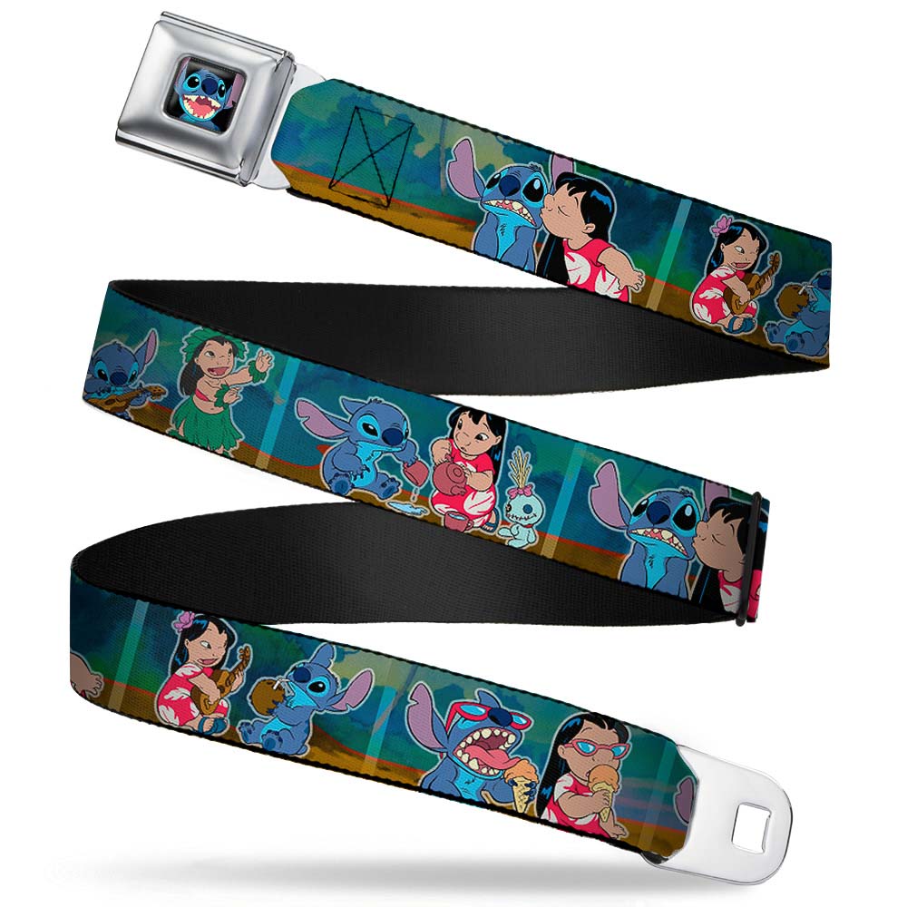 Disney Belt, Seatbelt Buckle Belt, Lilo Stitch Scene Blocks, 32 to 52 ...