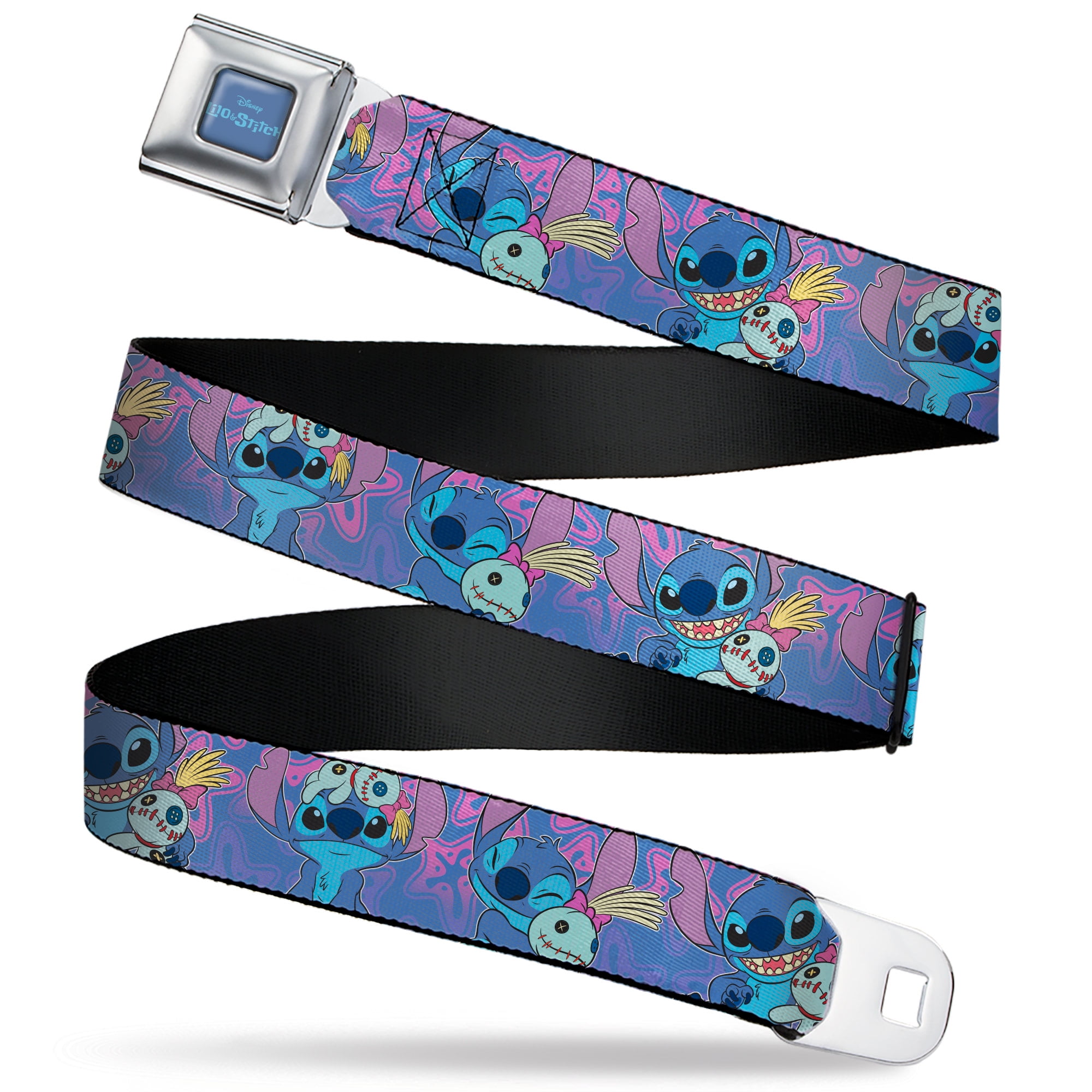 Disney Belt, Seatbelt Buckle Belt, Lilo and Stitch Stitch and Scrump ...