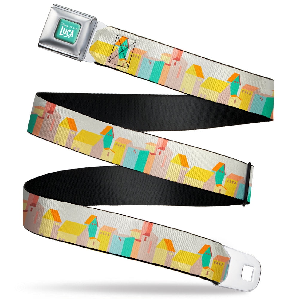 Disney Belt, Seatbelt Buckle Belt, Luca Italian Riviera Village Multi ...