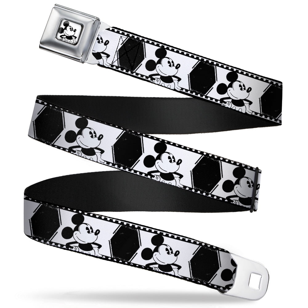 Disney Belt, Seatbelt Buckle Belt, Mickey Standing Pose Film Strip ...