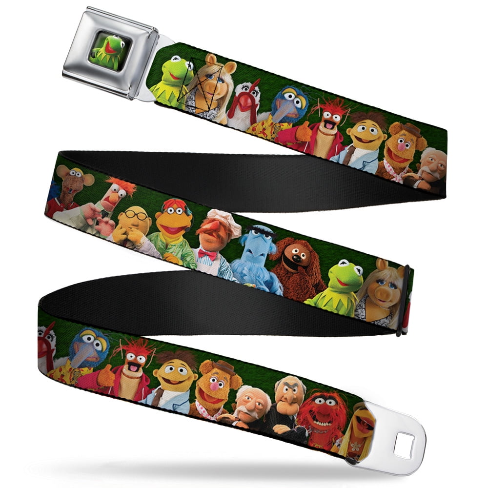 Disney Belt, Seatbelt Buckle Belt, Muppets Character Group Pose Greens ...