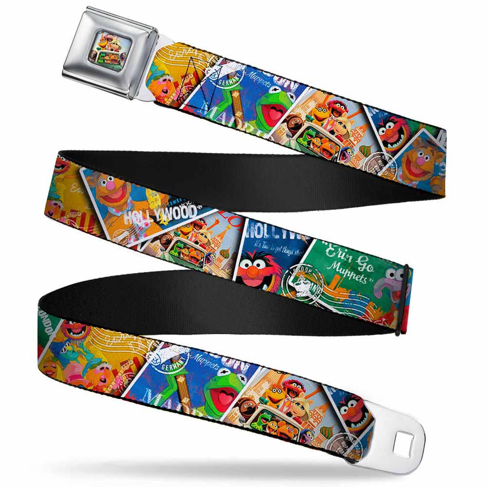 Disney Belt, Seatbelt Buckle Belt, Muppets Postage Stamps Stacked ...