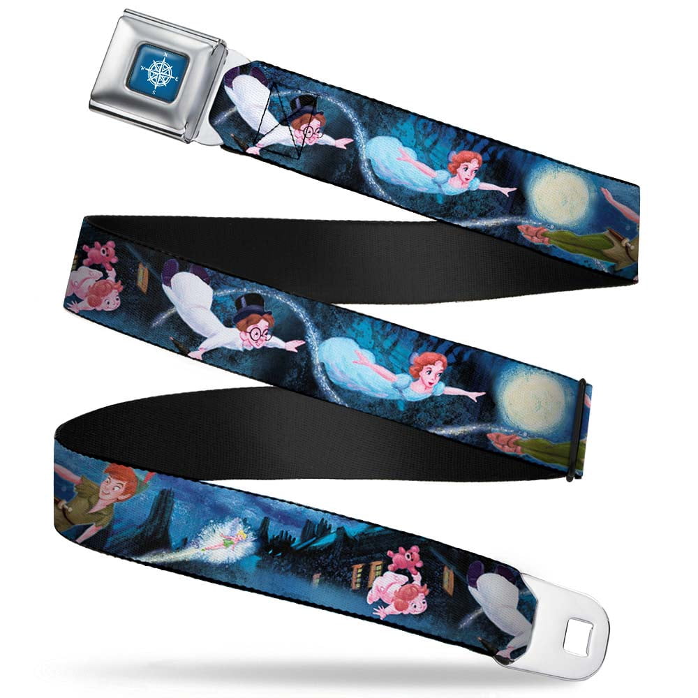 Disney Belt, Seatbelt Buckle Belt, Peter Pan Group Flying Scene, 24 to ...