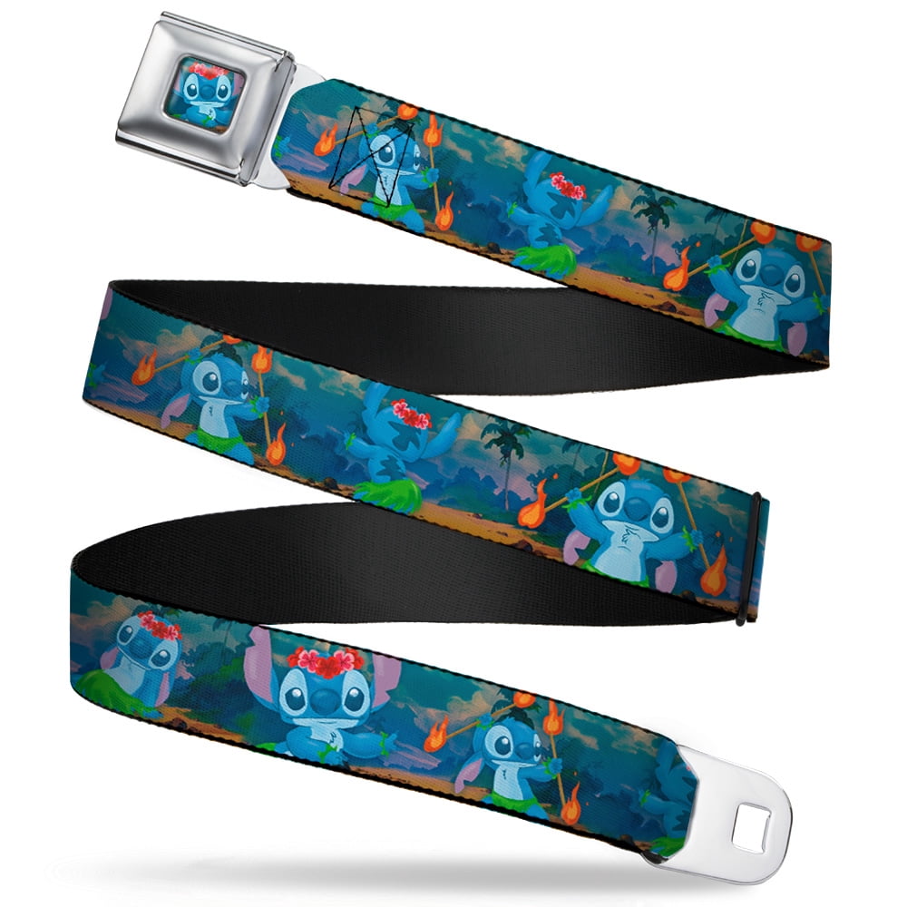Disney Belt, Seatbelt Buckle Belt, Stitch Hula Dance Poses, 24 to 38 ...