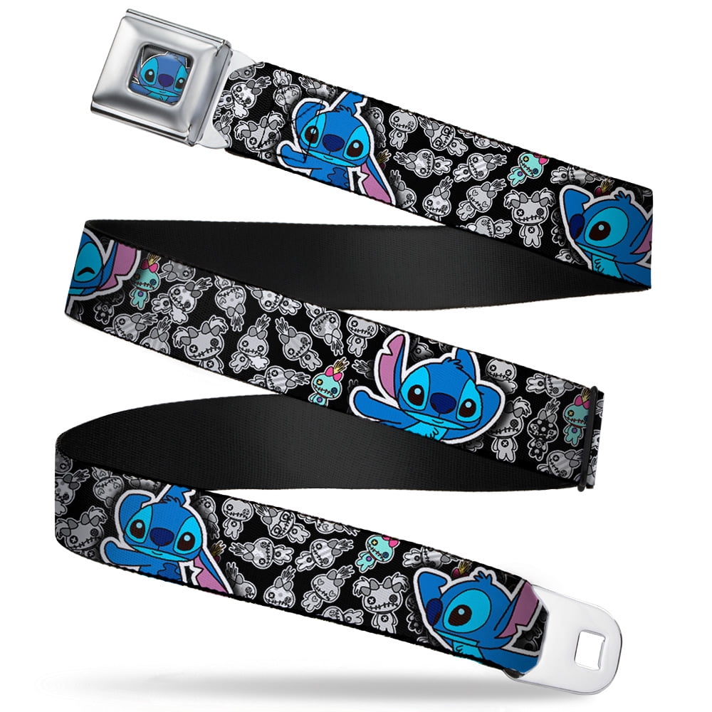 Disney Belt, Seatbelt Buckle Belt, Stitch Poses Mini Scrump Scattered ...