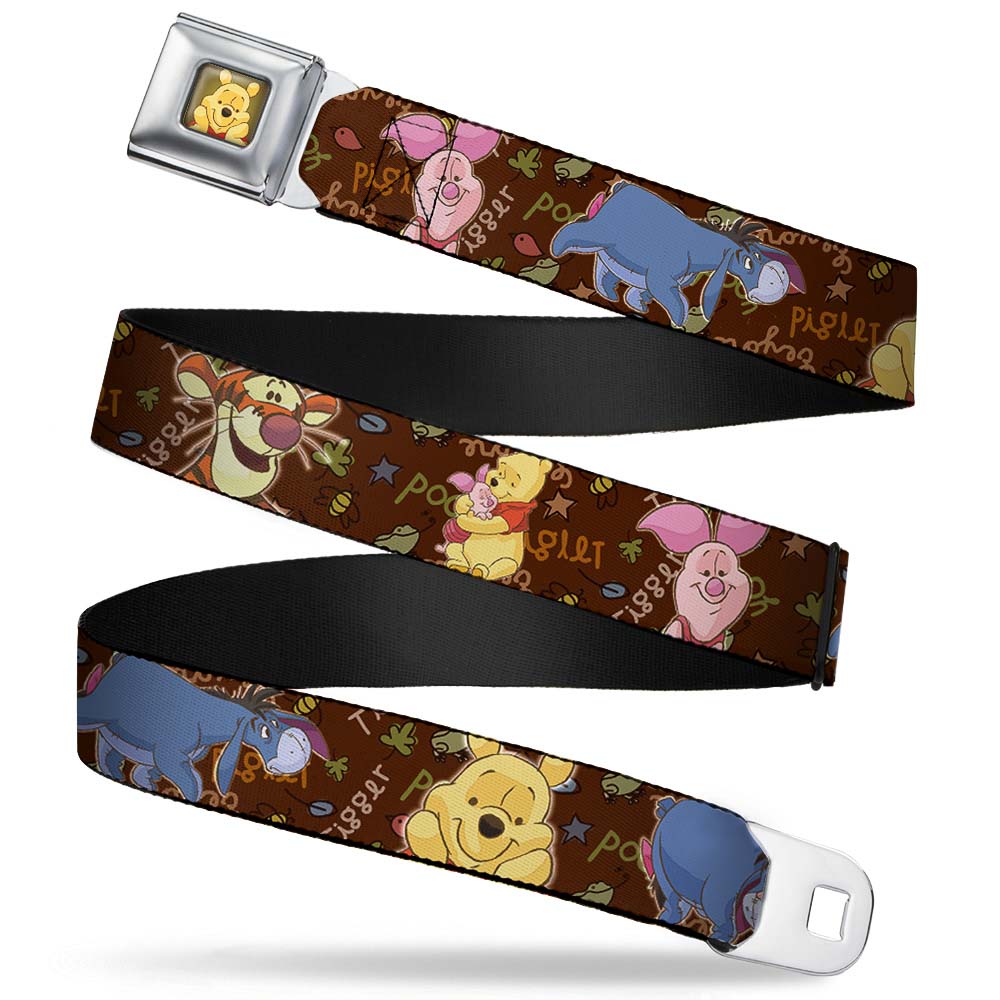 Disney Belt, Seatbelt Buckle Belt, Winnie The Pooh Character Poses, 24 ...
