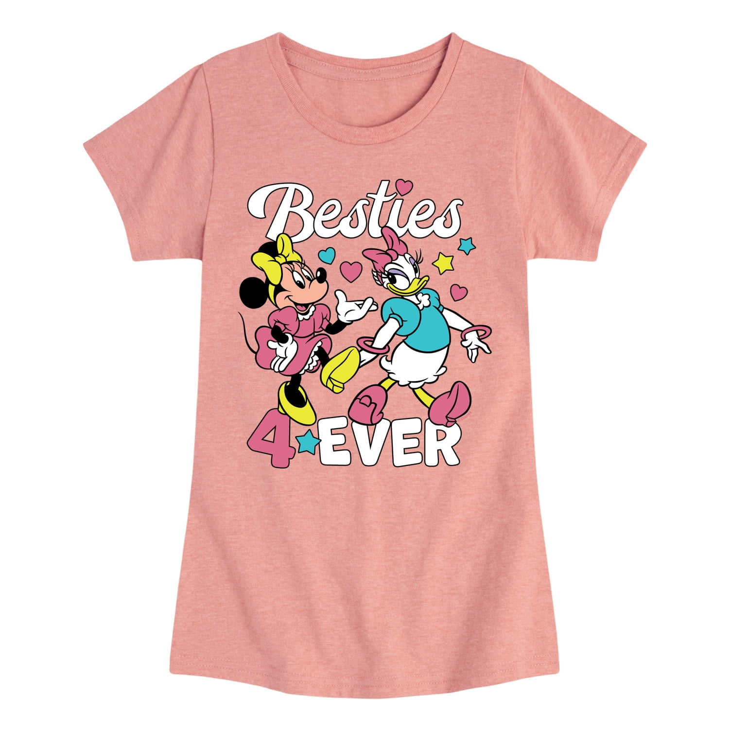 Disney - Besties Four Ever - Toddler & Youth Girls Short Sleeve Graphic ...