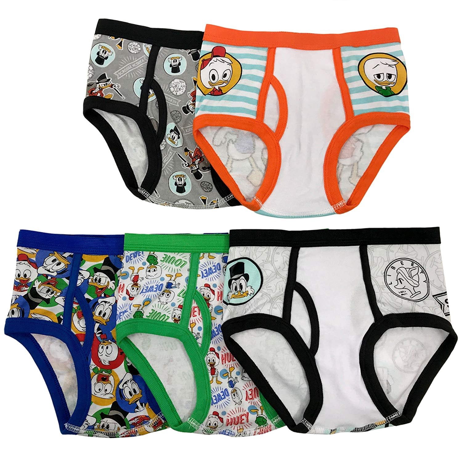 Disney Big Boys' 5-Pack Little Underwear Briefs, Duck Tales, 100% ...