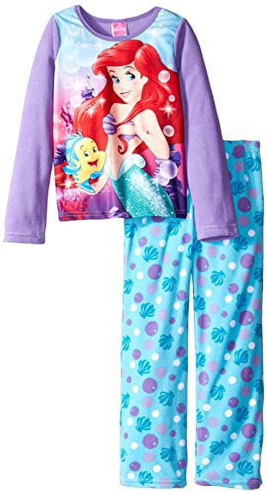 Disney Big Girls' Ariel and Flounder Little Mermaid Pajama Set, Size 10 ...