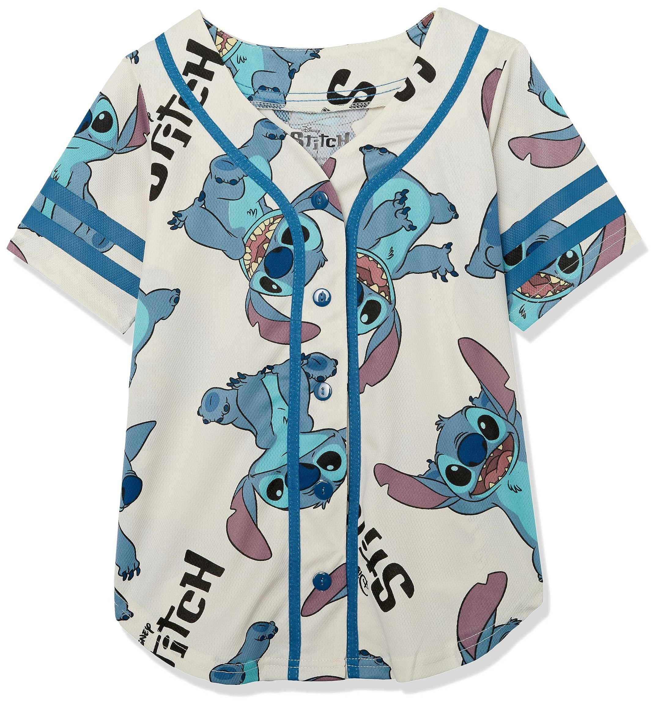 Disney Big Girls Lilo & Stitch and Angel Baseball Jersey-Classic Mesh ...