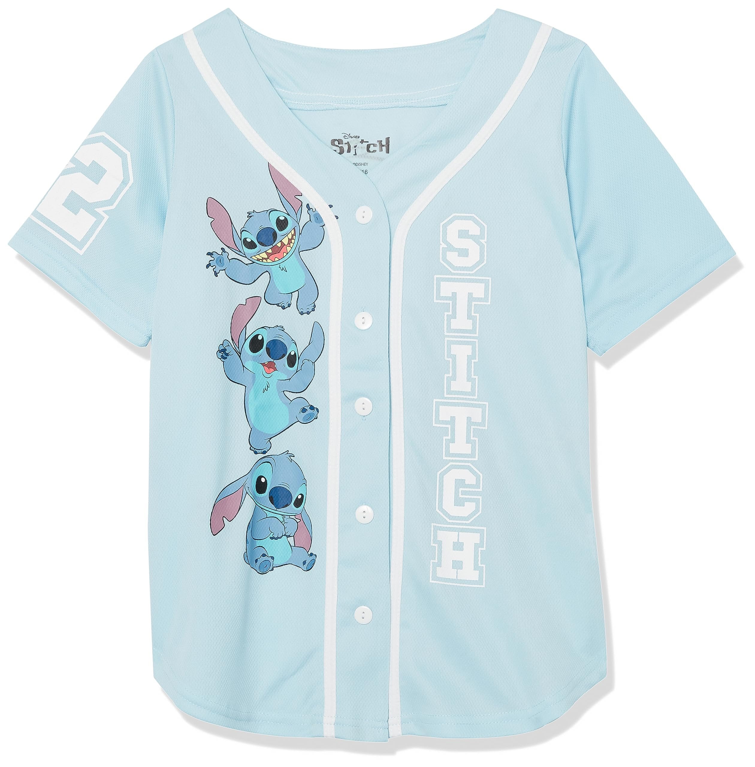 Disney Big Girls Lilo & Stitch and Angel Baseball Jersey-Classic Mesh ...