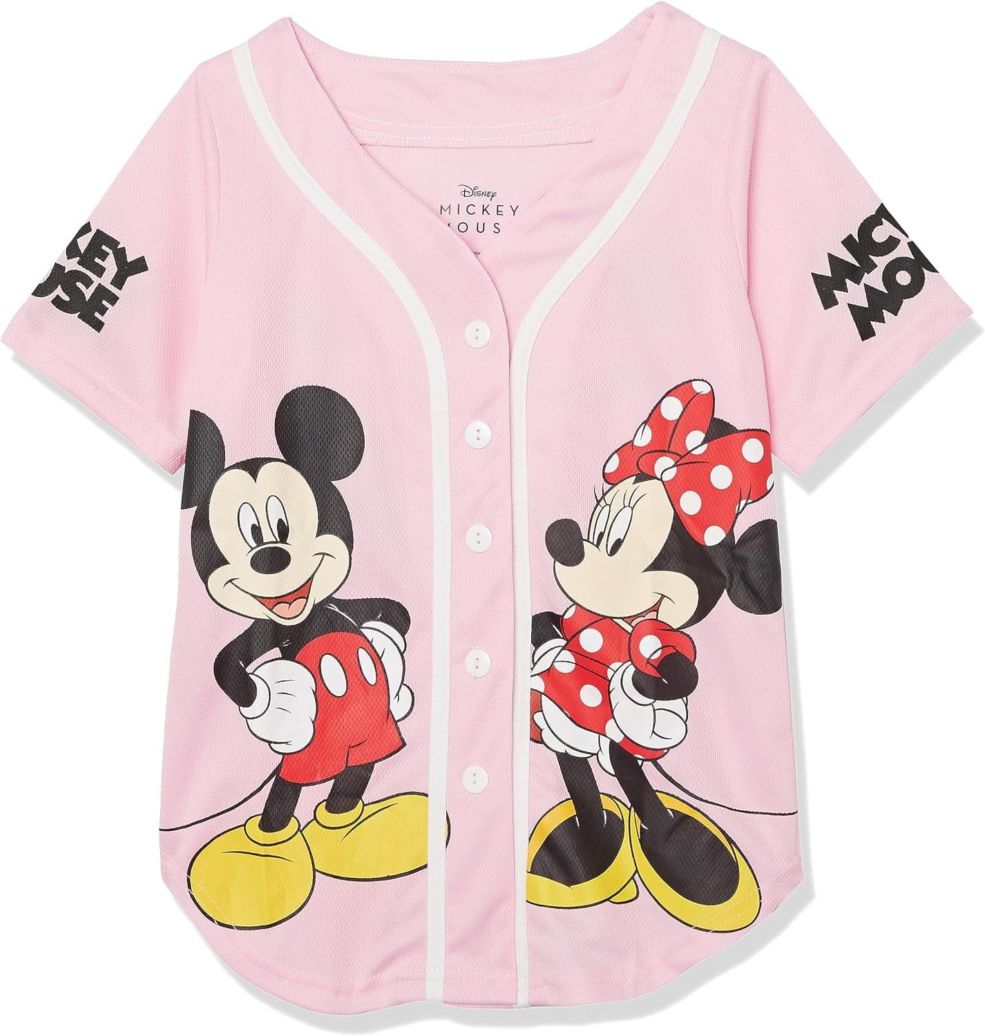 Disney Big Girls Mickey & Minnie Mouse Baseball Jersey-Classic Mesh ...