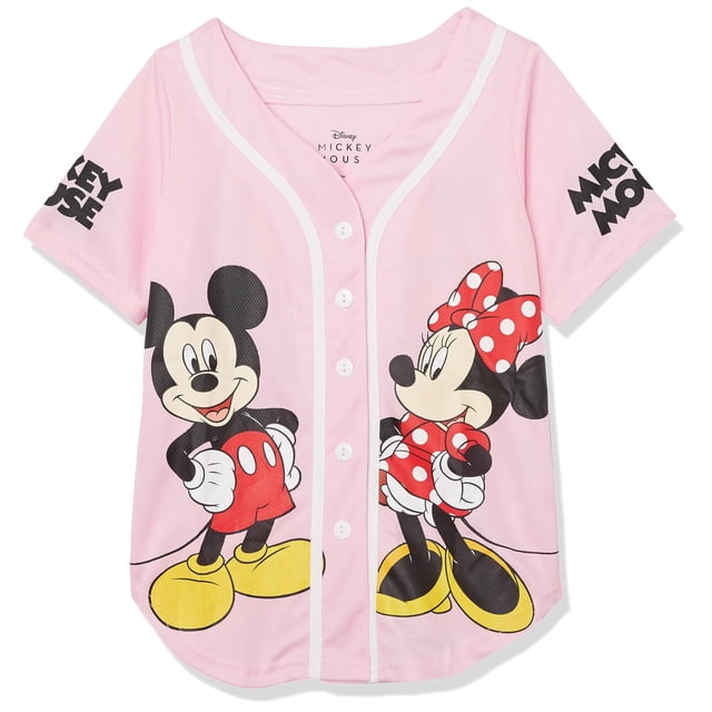 Disney Big Girls Mickey & Minnie Mouse Baseball Jersey-Classic Mesh ...