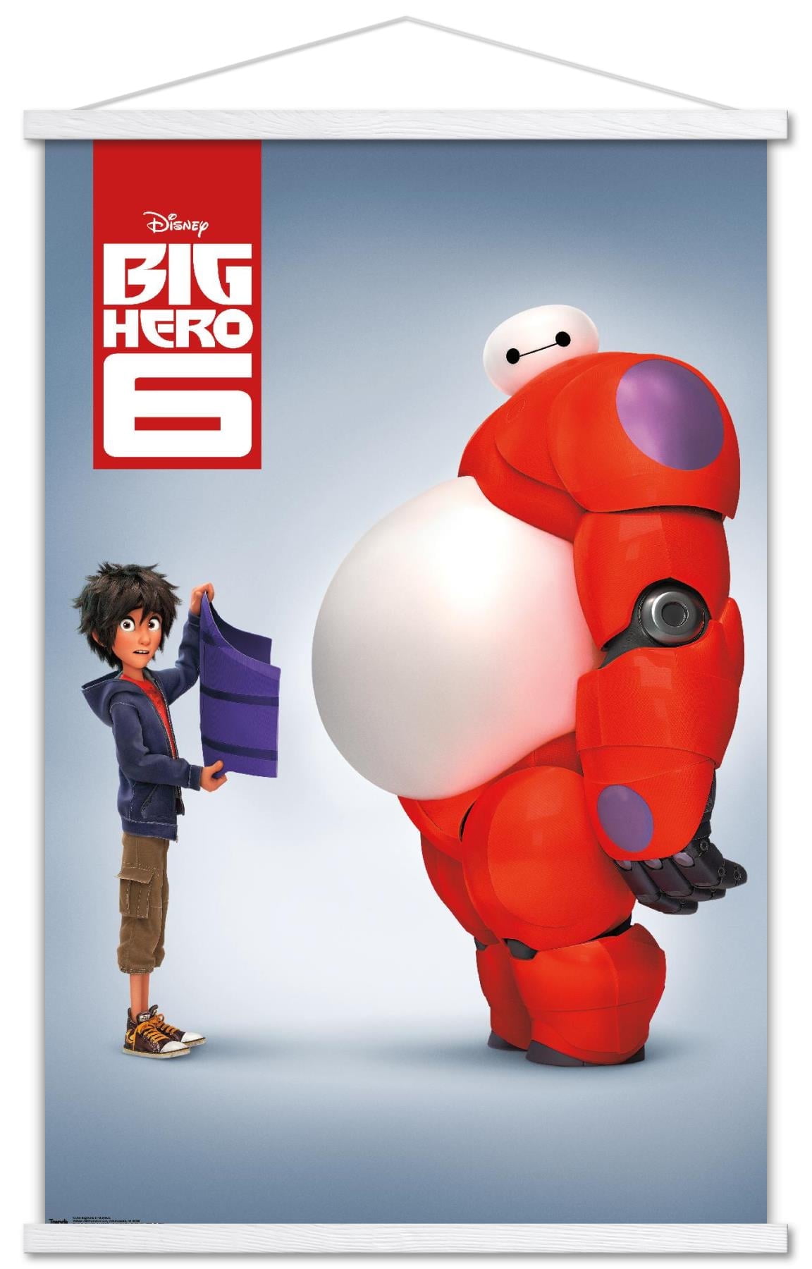 Disney Big Hero 6 - Baymax Wall Poster with Wooden Magnetic Frame, 22. ...